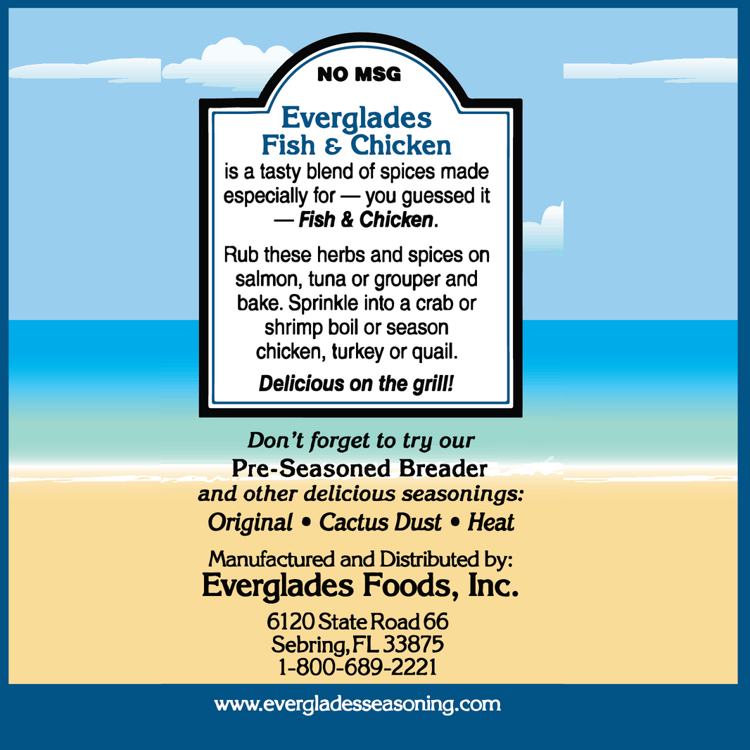 Everglades Fish and Chicken Seasoning – Everglades Foods, Inc.