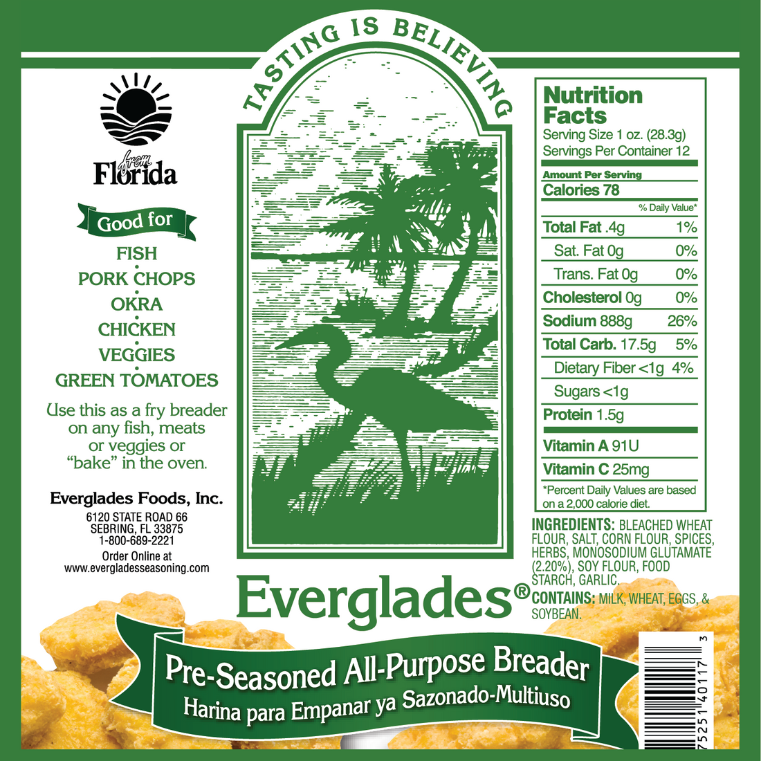 Everglades Pre-Seasoned All Purpose Breading Mix – Everglades Foods, Inc.